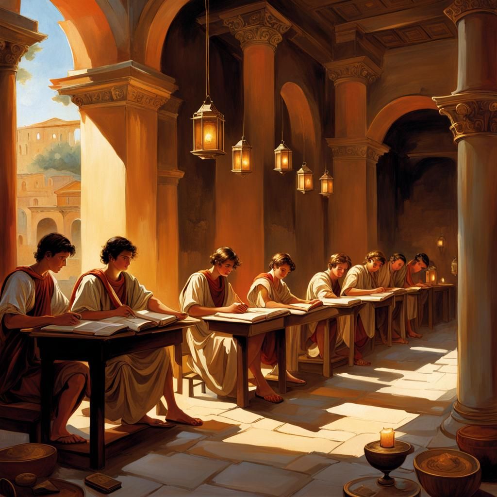 Discipuli Romani Studentes II - AI Generated Artwork - NightCafe Creator