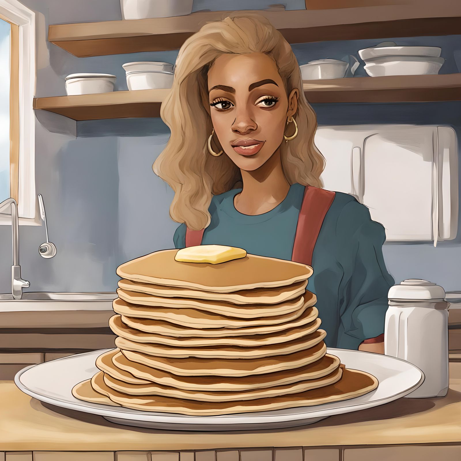 Early Morning Pancakes (1) - AI Generated Artwork - NightCafe Creator