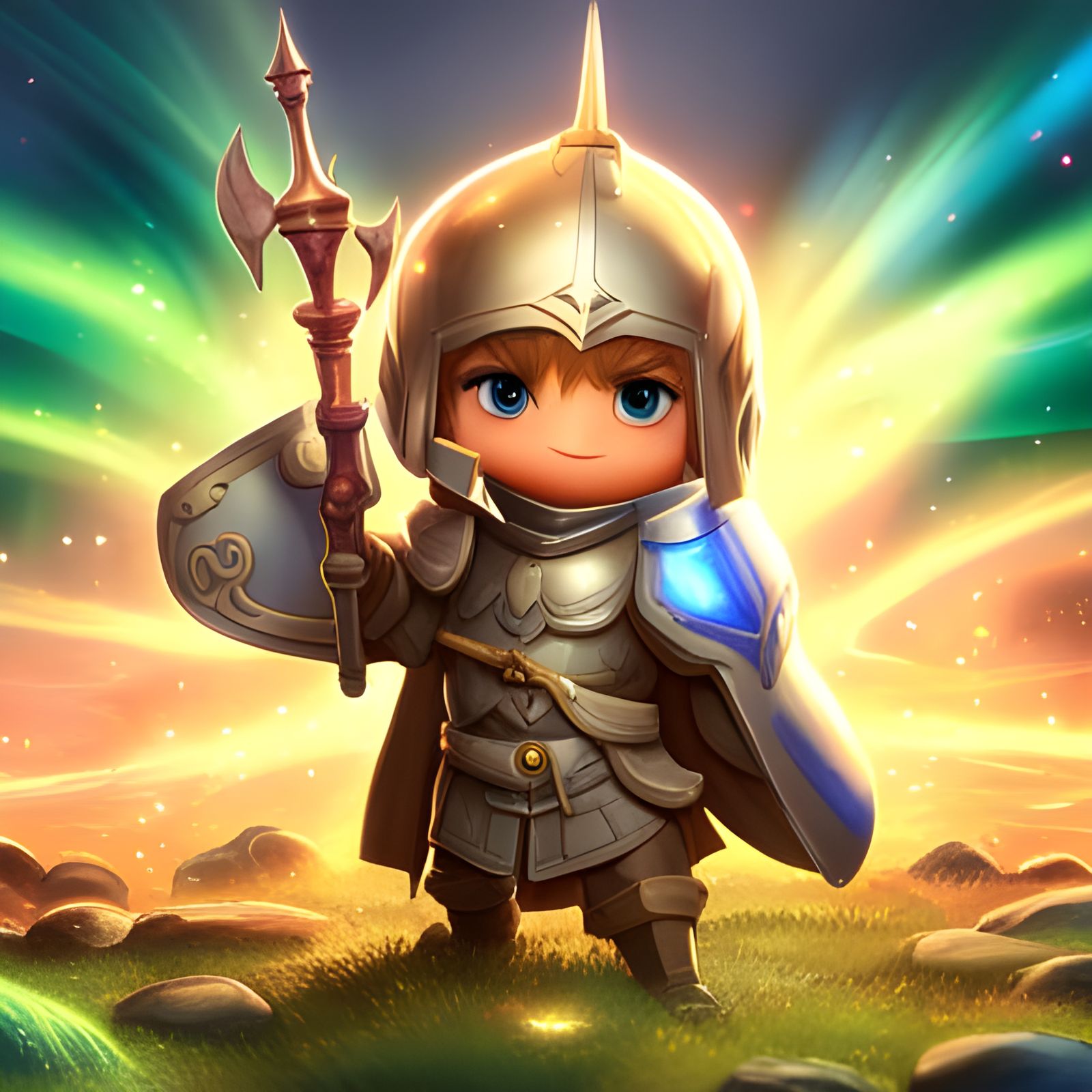A cute chibi Knight - AI Generated Artwork - NightCafe Creator
