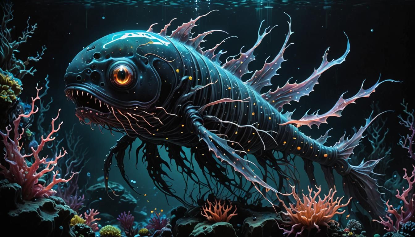 Adventure Under the Sea: deep waters fish - AI Generated Artwork ...