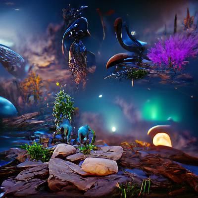 Alien ecosystem - AI Generated Artwork - NightCafe Creator