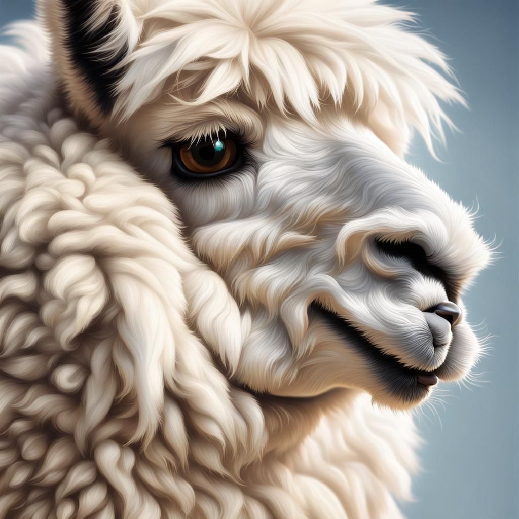 A Soft and Fluffy Alpaca - AI Generated Artwork - NightCafe Creator