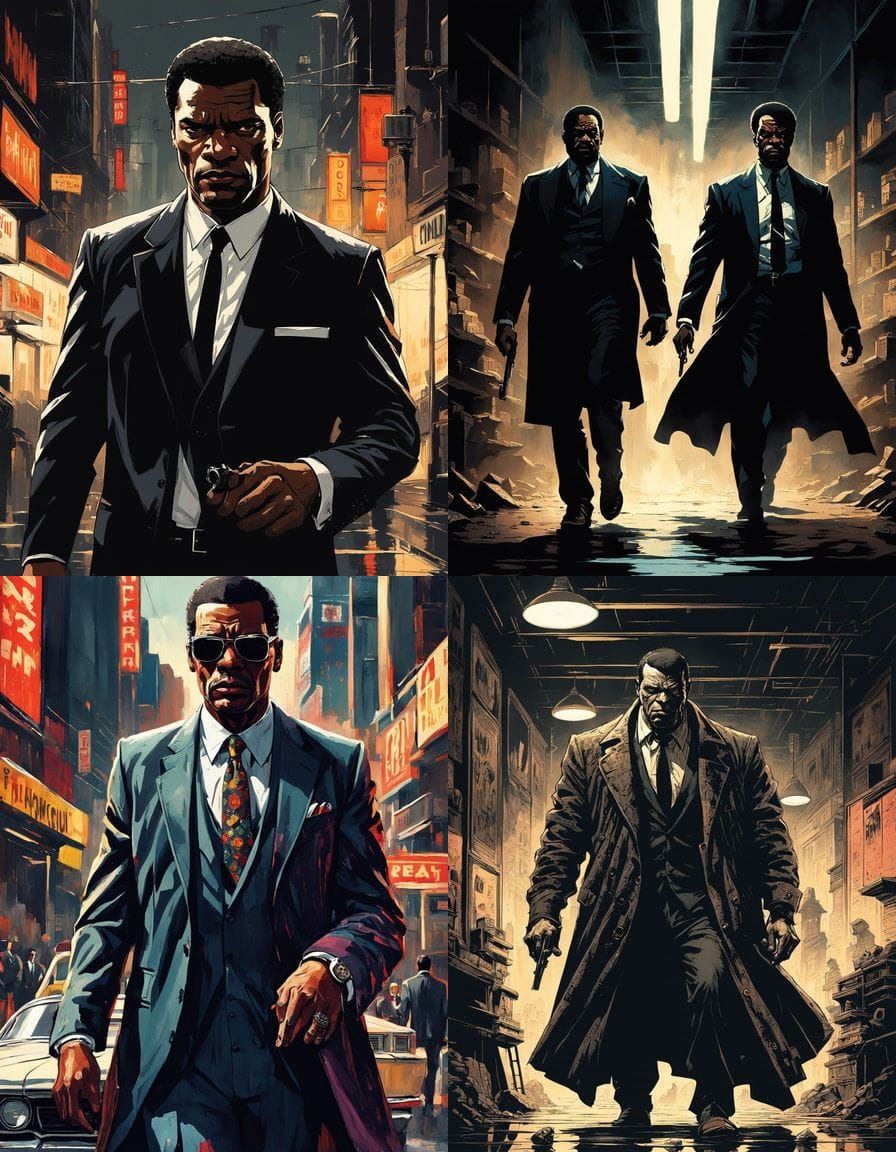 Villains in a World of Pulp Fiction - AI Art