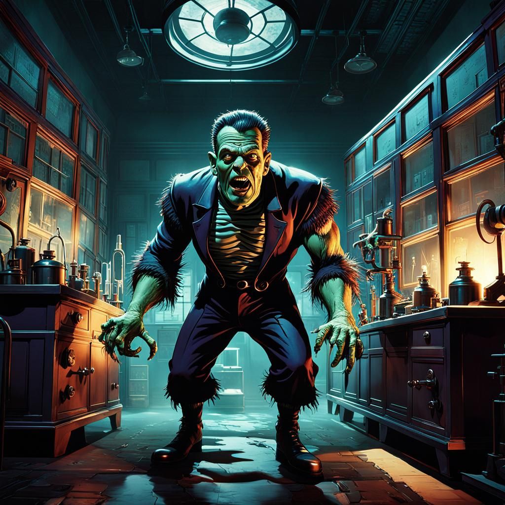 Frankensteins Monster - AI Generated Artwork - NightCafe Creator