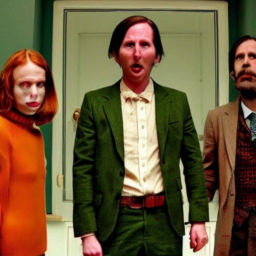 I tell you, you're a mad man, Jeffrey! complex horror Wes Anderson - AI ...