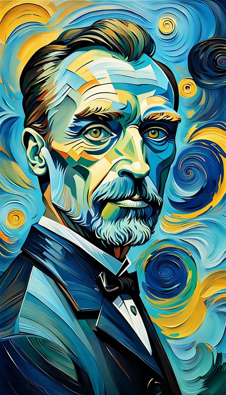 AI merges the styles of multiple well-known artists, creating hybrid ...