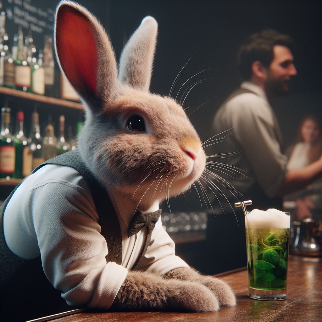 Bartender rabbit. - AI Generated Artwork - NightCafe Creator