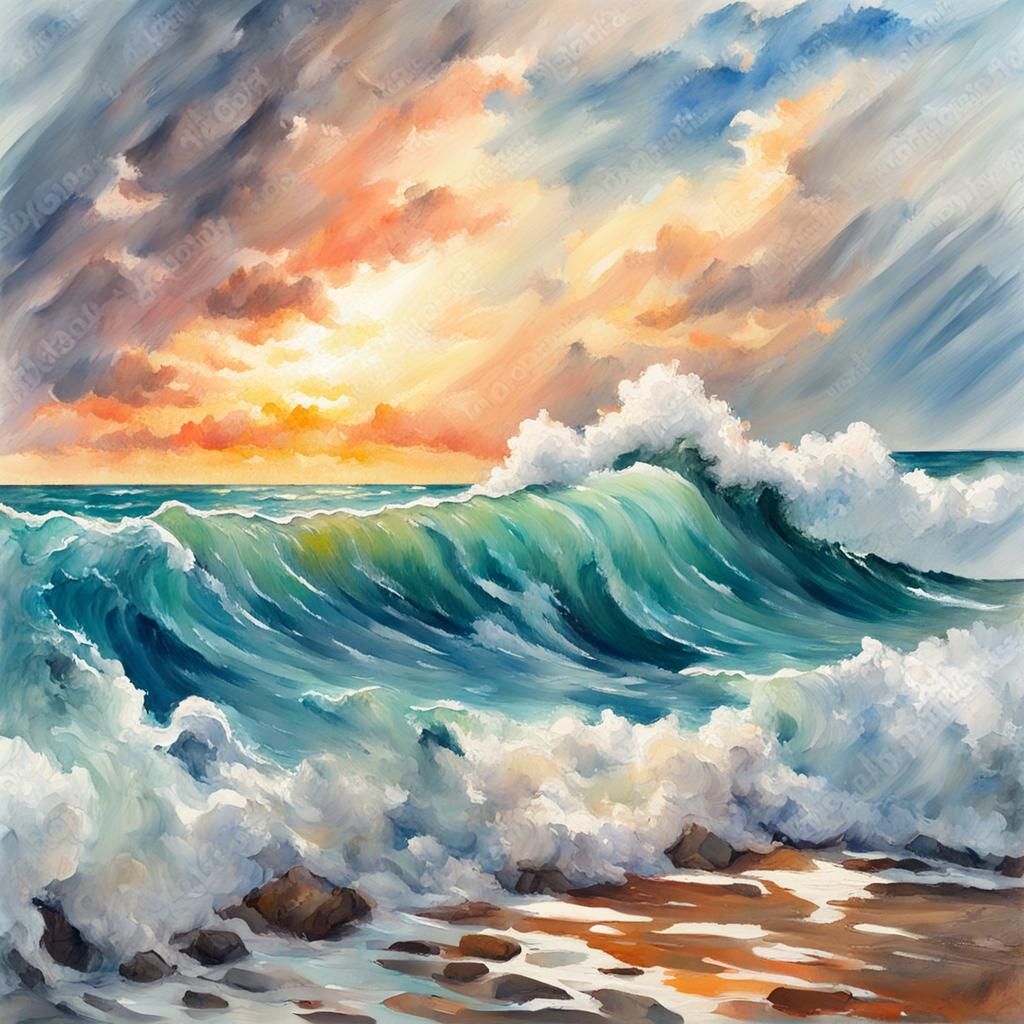 Ocean surf - AI Generated Artwork - NightCafe Creator