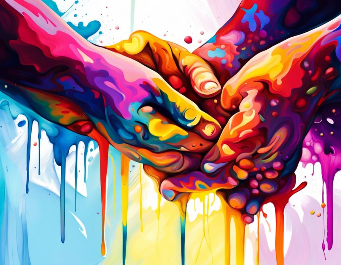Helping Hands of Friendship - AI Generated Artwork - NightCafe Creator