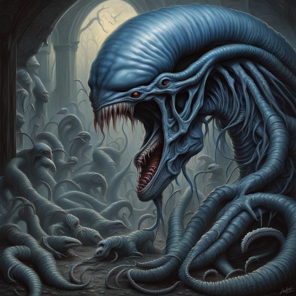 Alien Worm - AI Generated Artwork - NightCafe Creator
