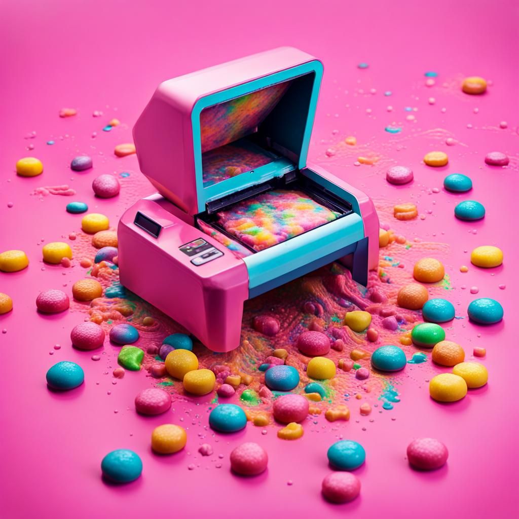 Computer candy printer - AI Generated Artwork - NightCafe Creator