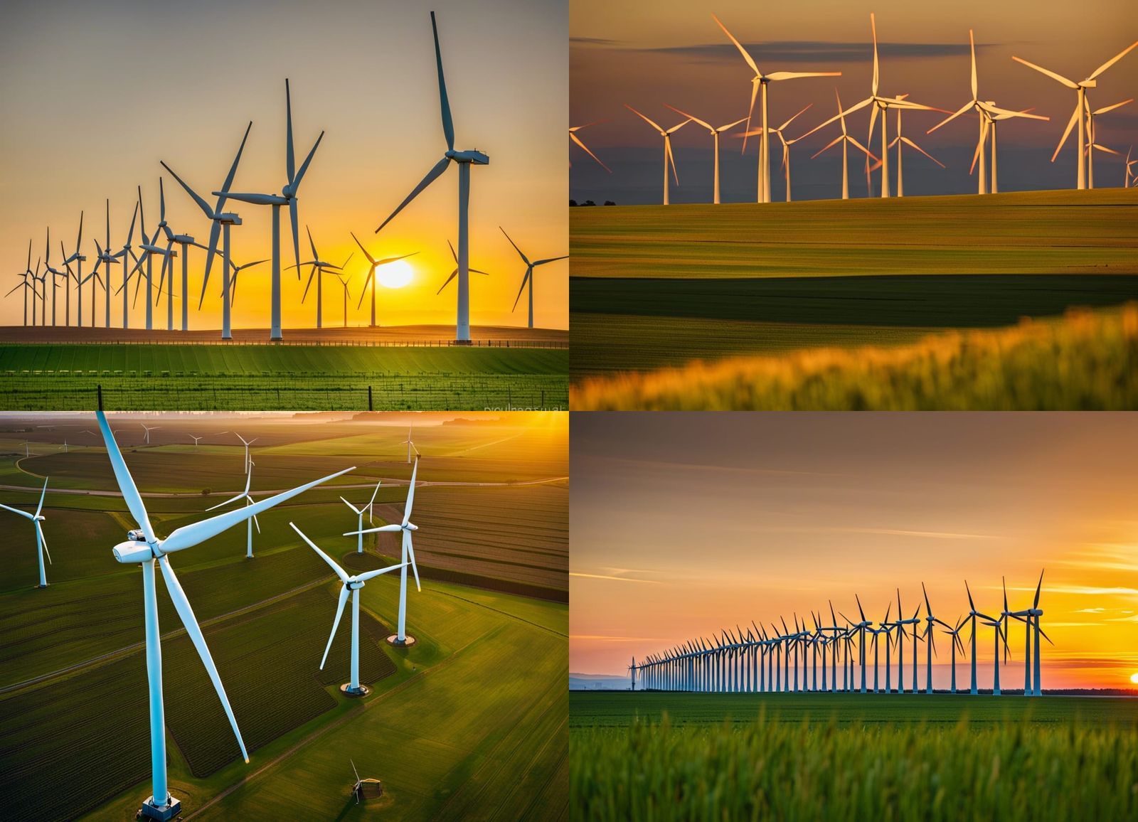 Electric wind turbines - AI Generated Artwork - NightCafe Creator