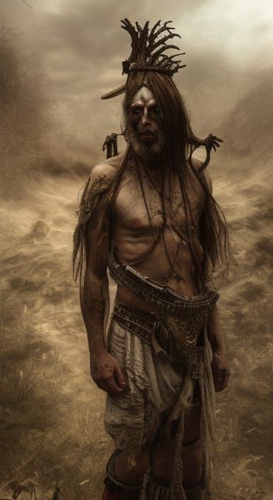 Post-Apocalyptic Shaman - AI Generated Artwork - NightCafe Creator