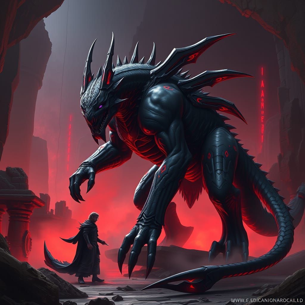 Hyper-Realistic Sithspawn Beast in Dark, Gothic Re... - AI Art