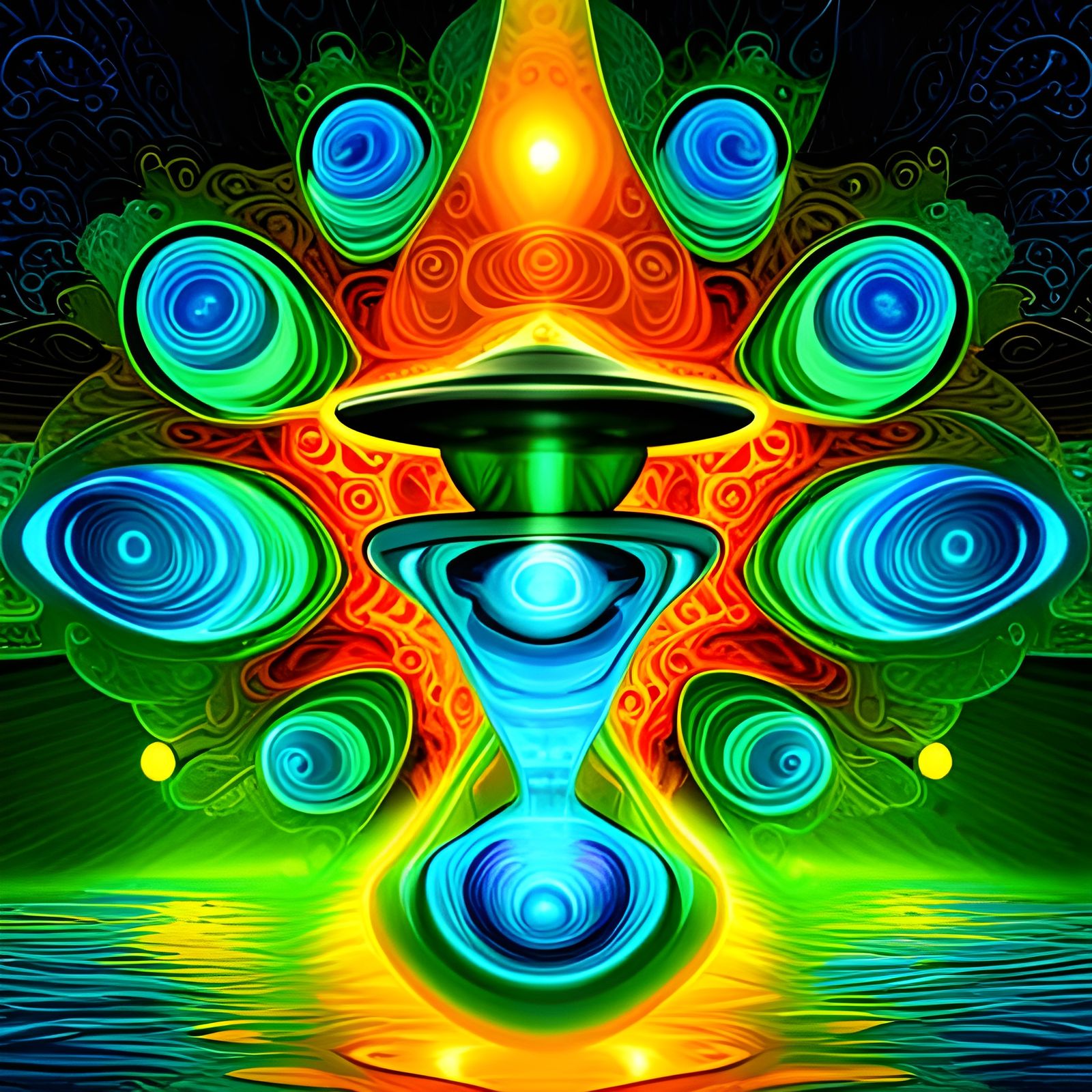 extraterrestrial ufo surreal psytrance cover logo, hyperdetailed, 8k ...