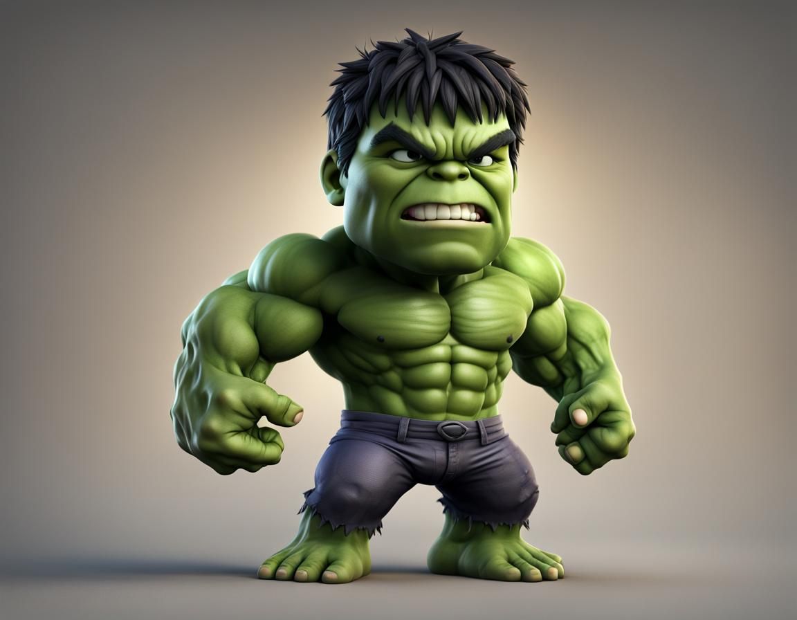 Chibi Incredible Hulk - AI Generated Artwork - NightCafe Creator
