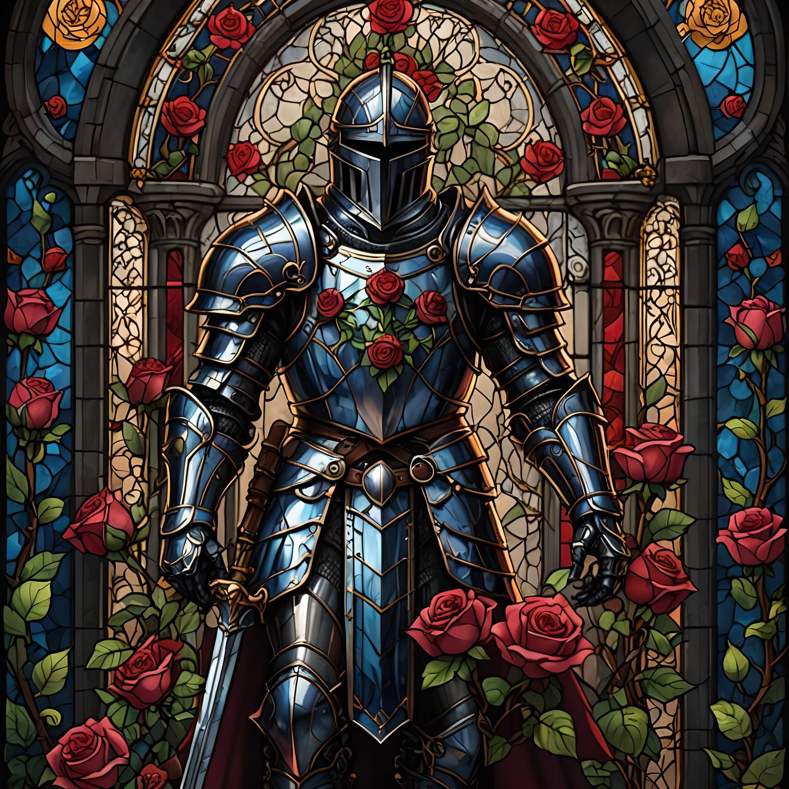 Knight of the roses - AI Generated Artwork - NightCafe Creator