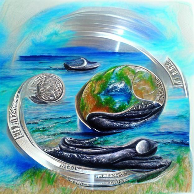 Elongate world ocean coin - AI art - AI Generated Artwork - NightCafe ...
