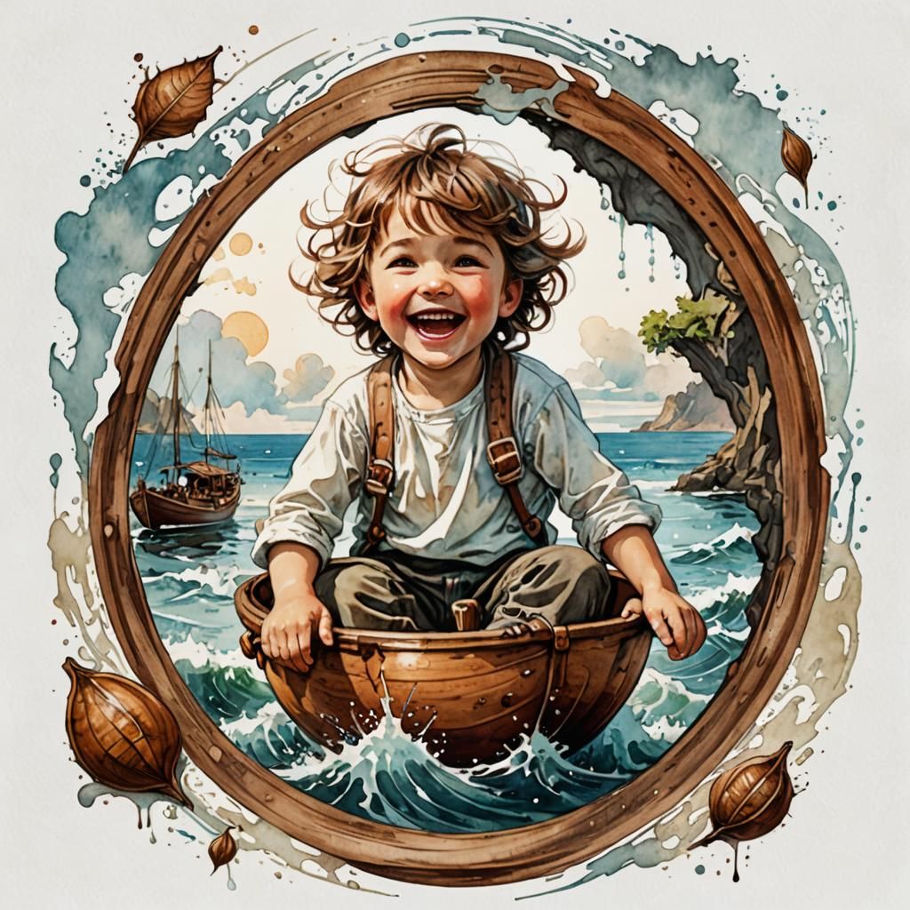 the little boy in his walnut shell - AI Generated Artwork - NightCafe ...