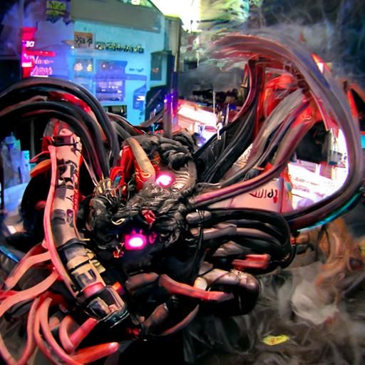 Cyberpunk Balrog - AI Generated Artwork - NightCafe Creator