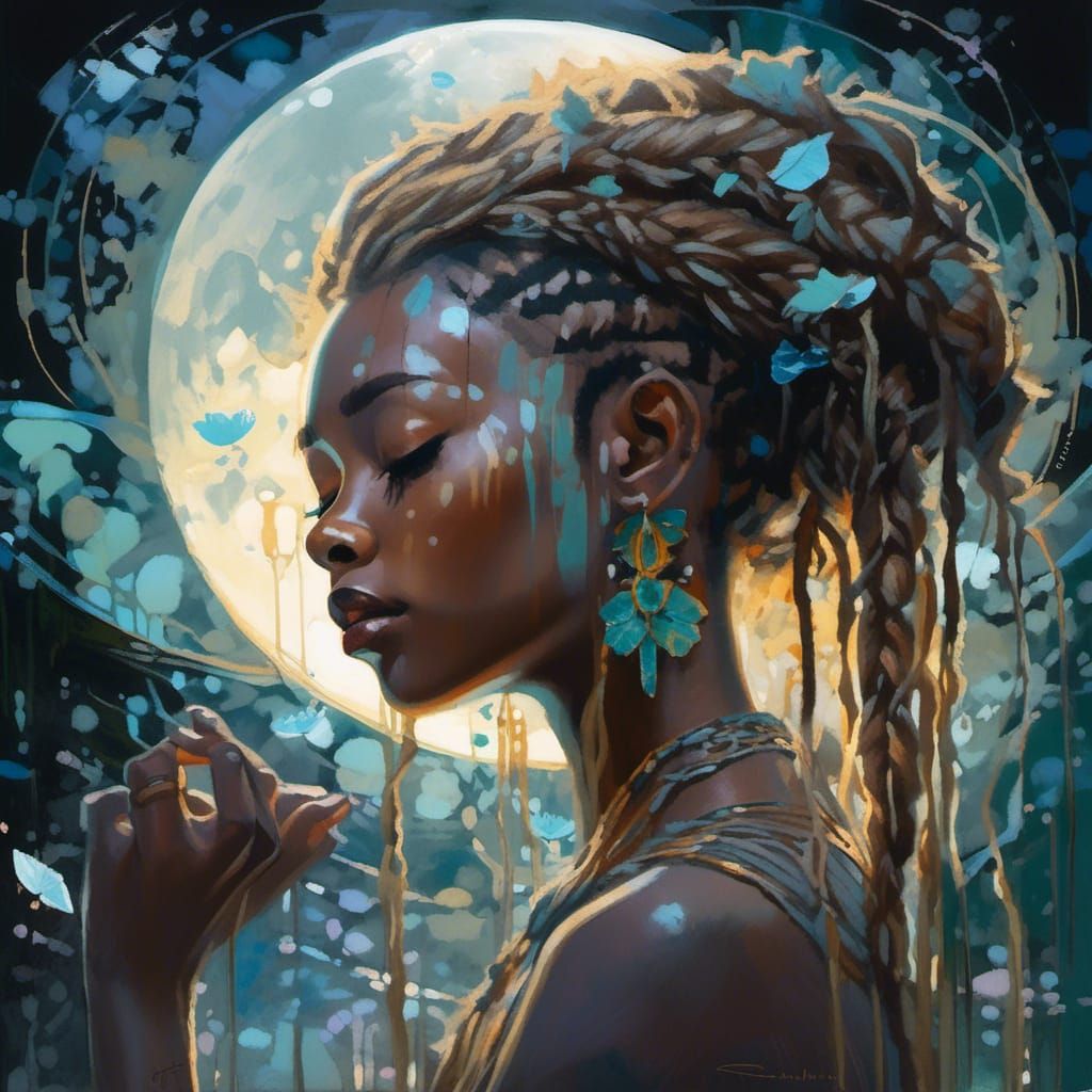 Smelling the Lotus - AI Generated Artwork - NightCafe Creator