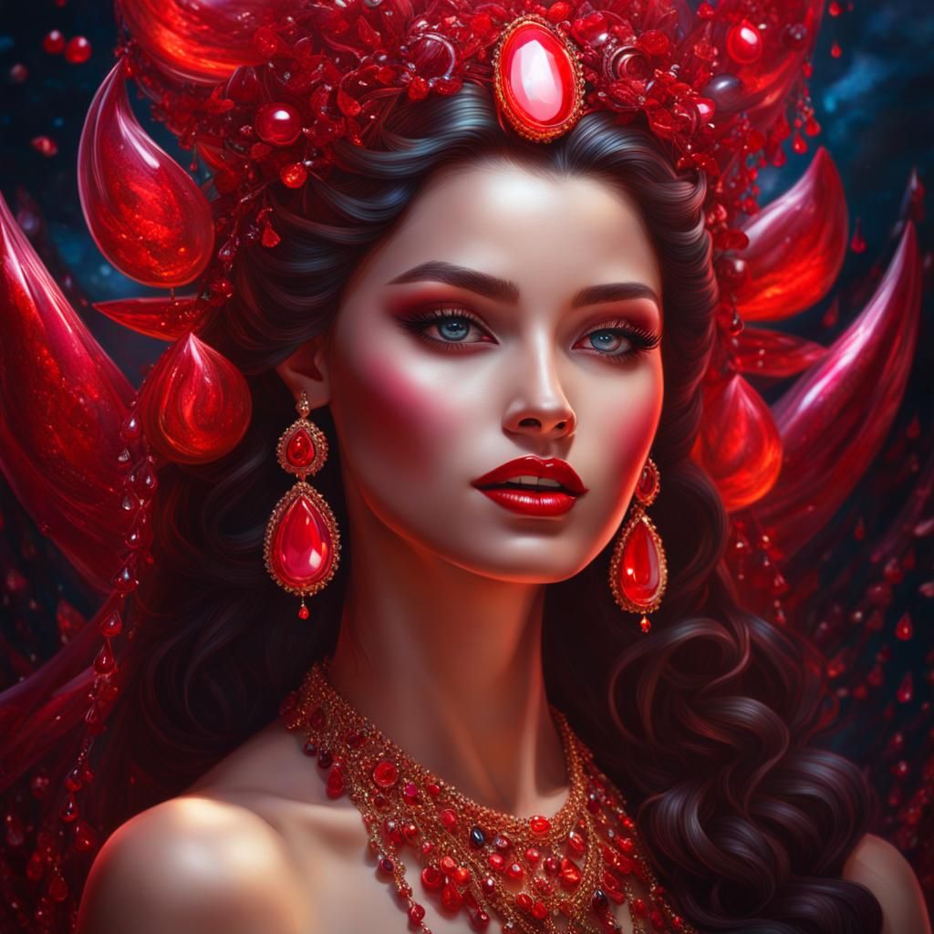 Beautiful red queen - AI Generated Artwork - NightCafe Creator