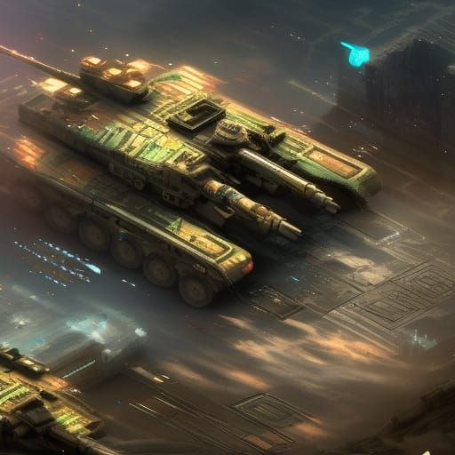 Cyber Battle Tank - AI Generated Artwork - NightCafe Creator