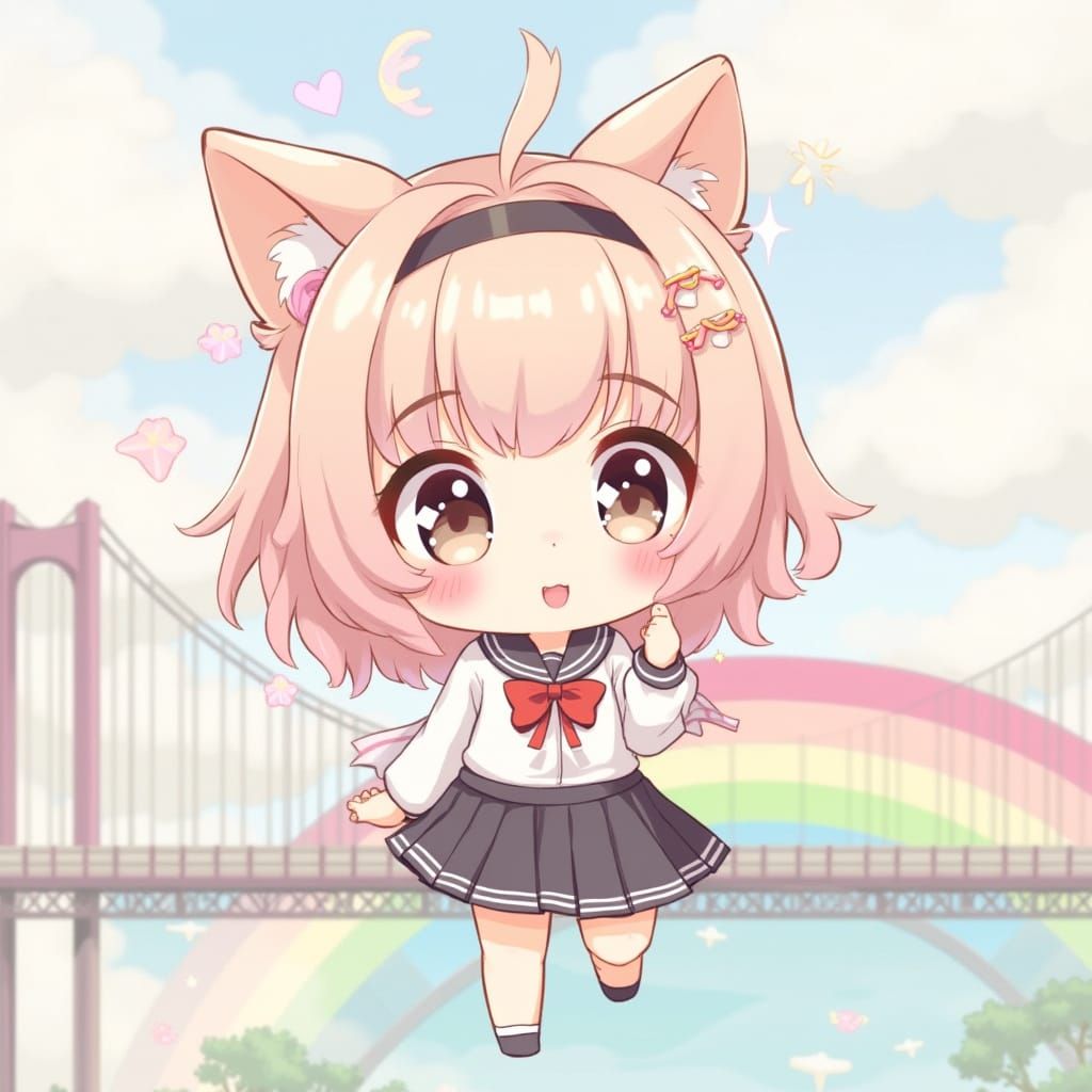 Chibi Scream in Cute Anime Manga Style - AI Art