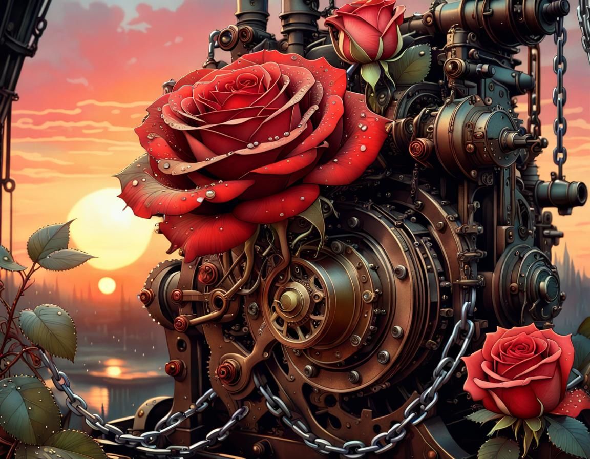 Steampunk engine - AI Generated Artwork - NightCafe Creator