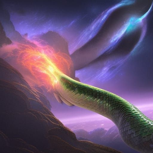 Interdimensional serpent - AI Generated Artwork - NightCafe Creator