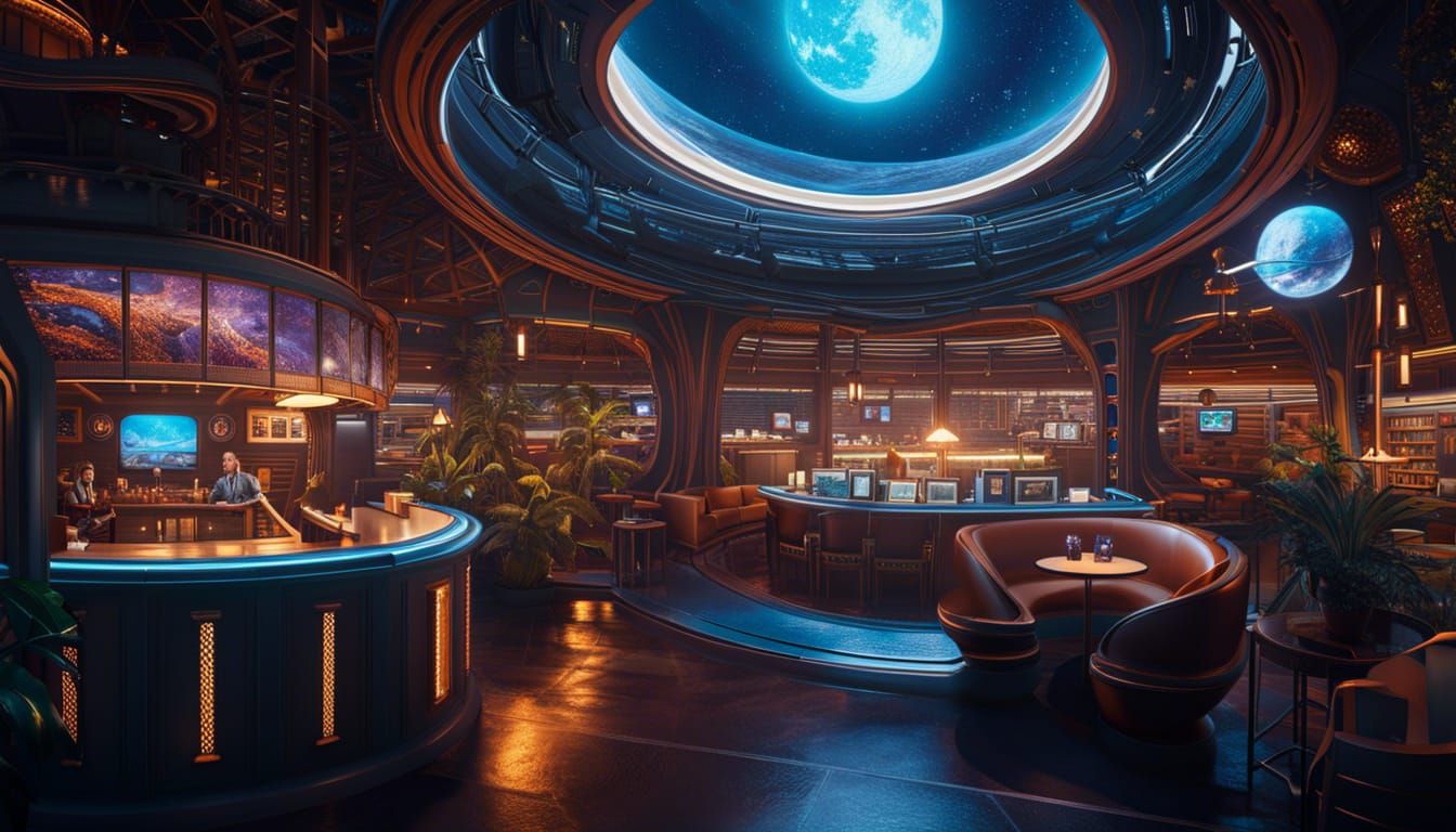 planet view coffee station - AI Generated Artwork - NightCafe Creator