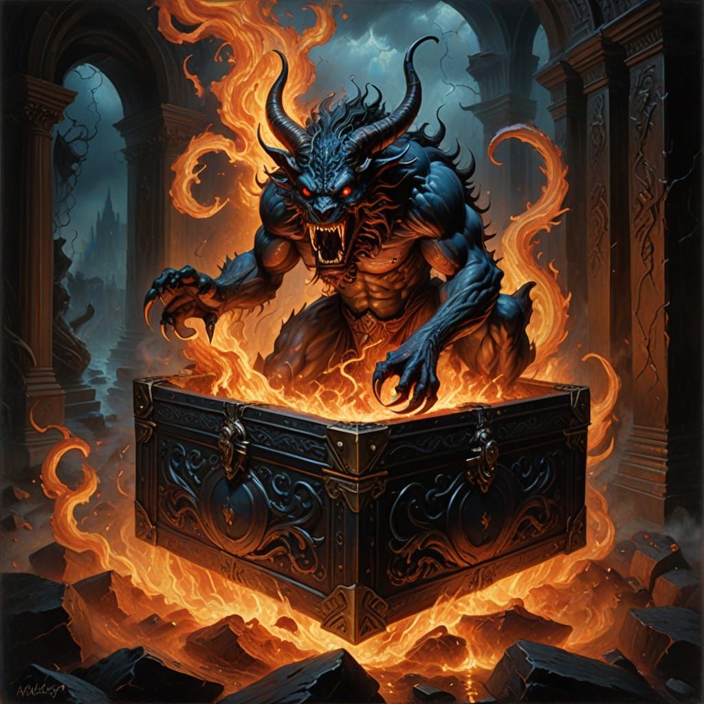 A vivid and haunting, hyperrealistic, hyper-detailed Ink and oil ...