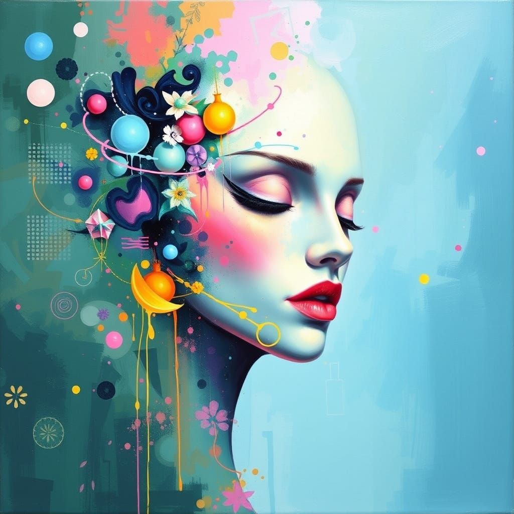 Airbrush Dadaism in Pastel Colors - AI Art