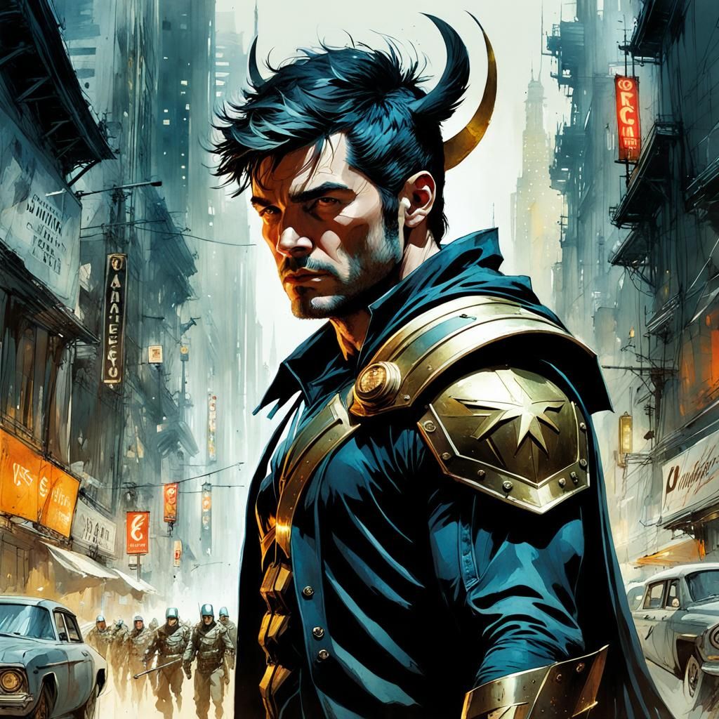 Superhero culture visuals, Digital watercolor Illustration by Tran ...