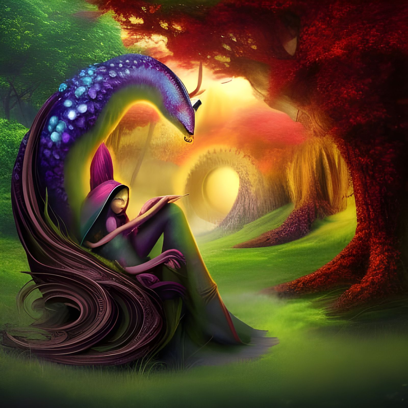 my magic thinking dragon chair - AI Generated Artwork - NightCafe Creator