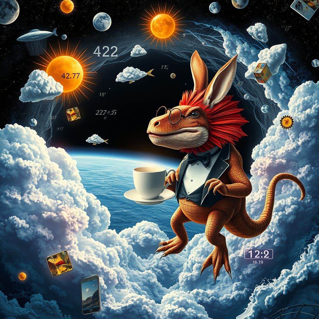 Whimsical Surrealism in Interdimensional Space - AI Art