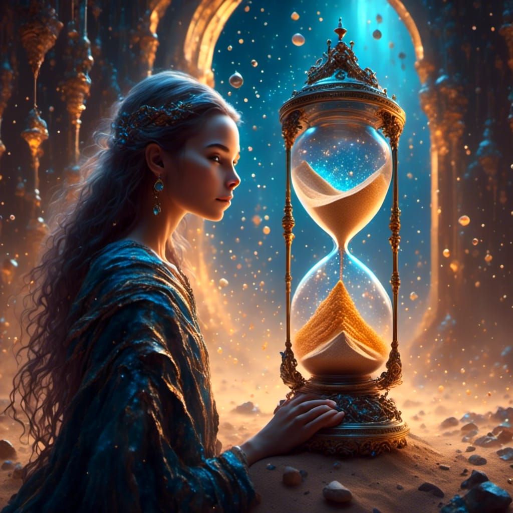 𝑴𝒂𝒈𝒊𝒄 𝑯𝒐𝒖𝒓𝒈𝒍𝒂𝒔𝒔 🪄 - AI Generated Artwork - NightCafe Creator