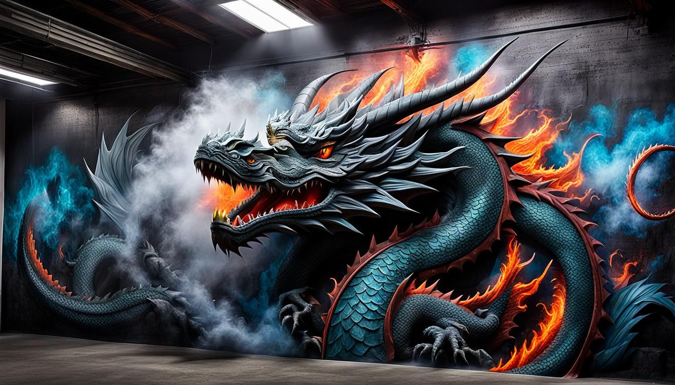Graffiti Dragon - AI Generated Artwork - NightCafe Creator