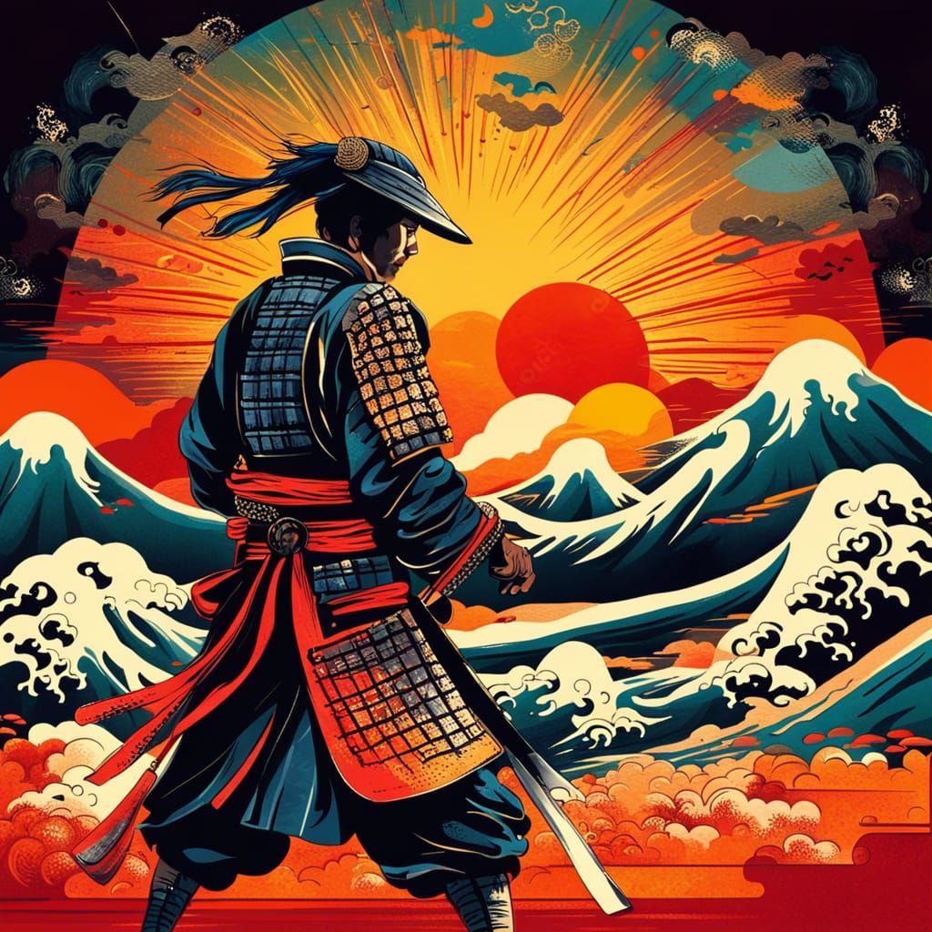 Sunset Swordsman - AI Generated Artwork - NightCafe Creator