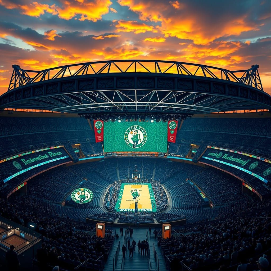 boston celtics stadium - Boston Celtics Stadium in Vibrant B...