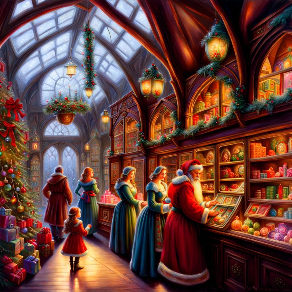 Inside Santa's Toy Shop - AI Generated Artwork - NightCafe Creator