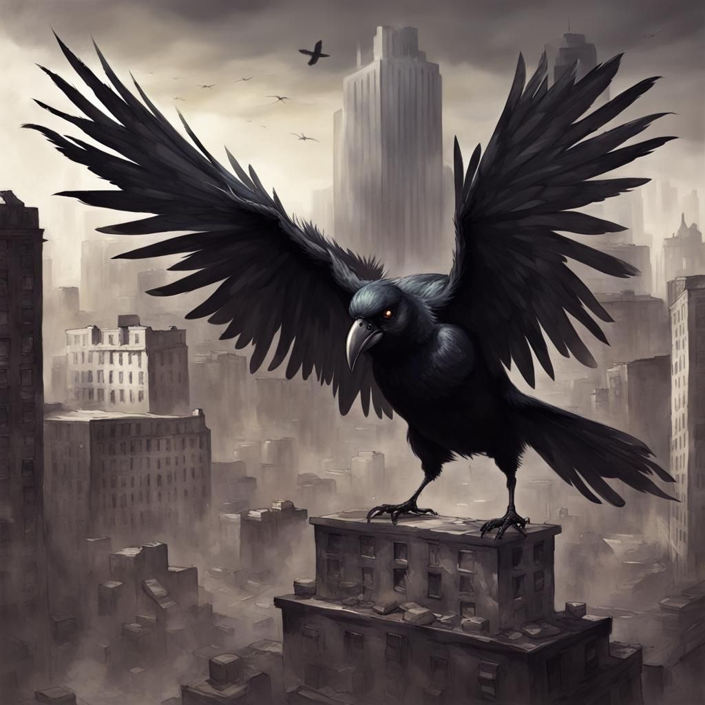 "Giant Crow" - AI Generated Artwork - NightCafe Creator