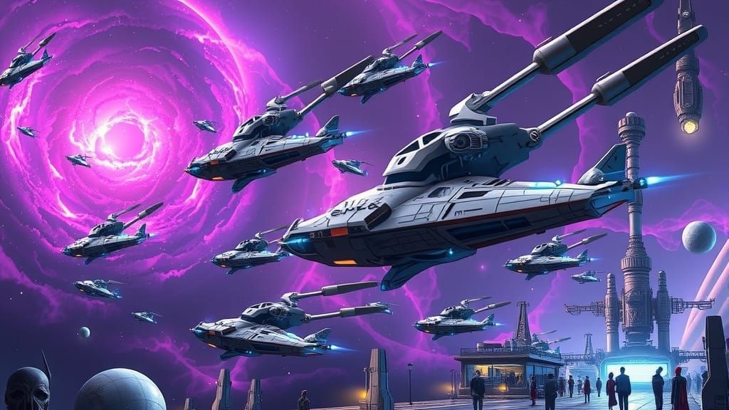"Galactic Trade Routes and Starships"
