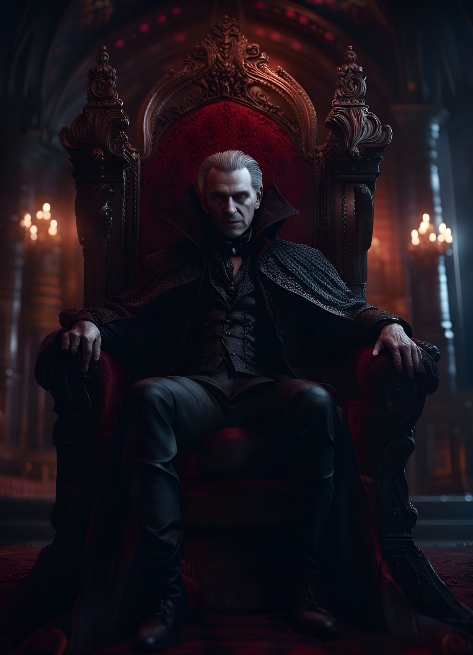 vampire on a throne - AI Generated Artwork - NightCafe Creator
