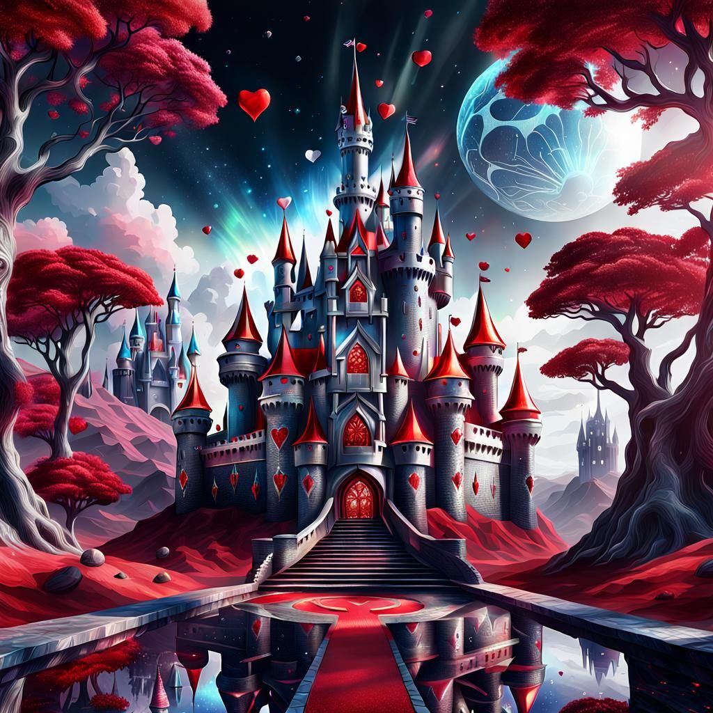 The Queen of Hearts Castle - AI Generated Artwork - NightCafe Creator