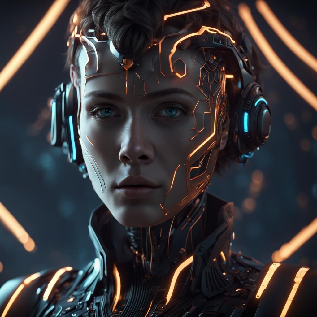 Tron CLI - AI Generated Artwork - NightCafe Creator