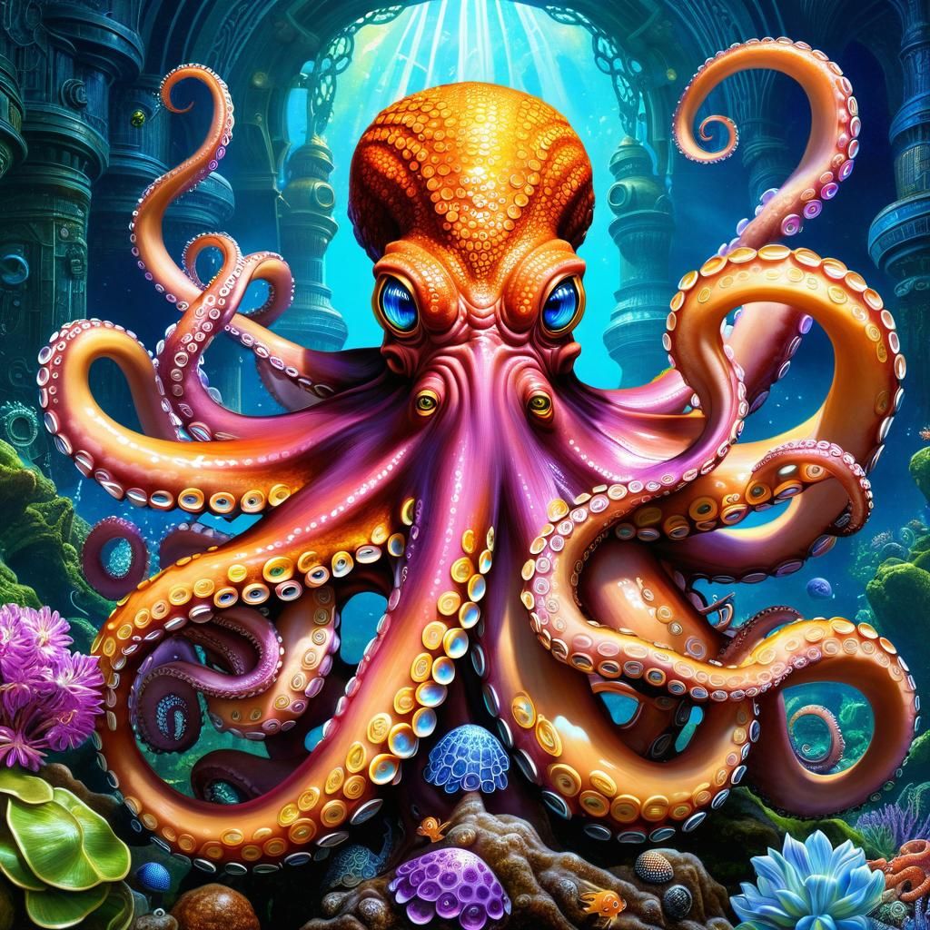 "Octo-Guru" - AI Generated Artwork - NightCafe Creator