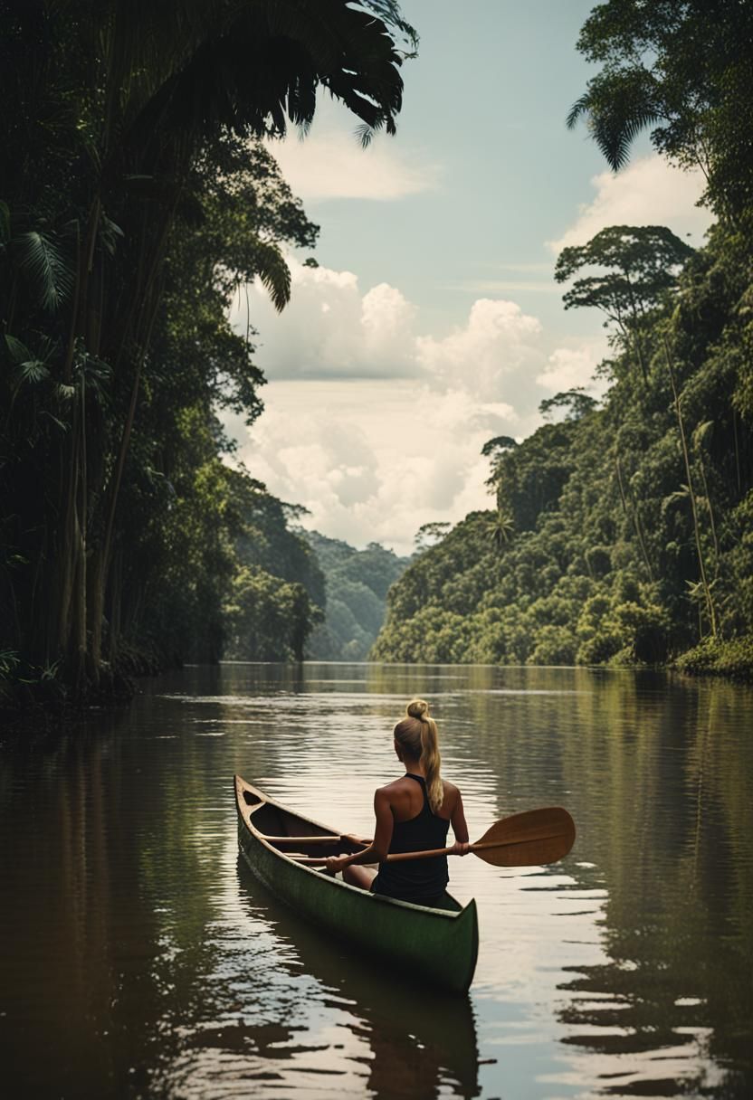 Exploring Amazon river... - AI Generated Artwork - NightCafe Creator