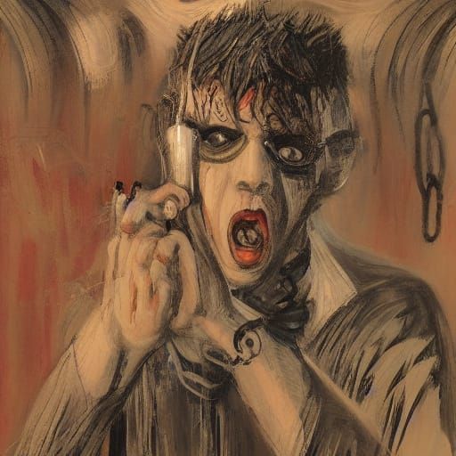 Vampire Scholar in Dark Academia - AI Art