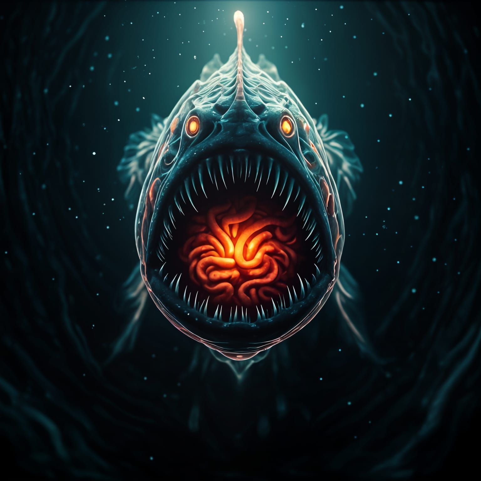 A deep-sea creature, Anglerfish 2 - A deep-sea creature, Ang...